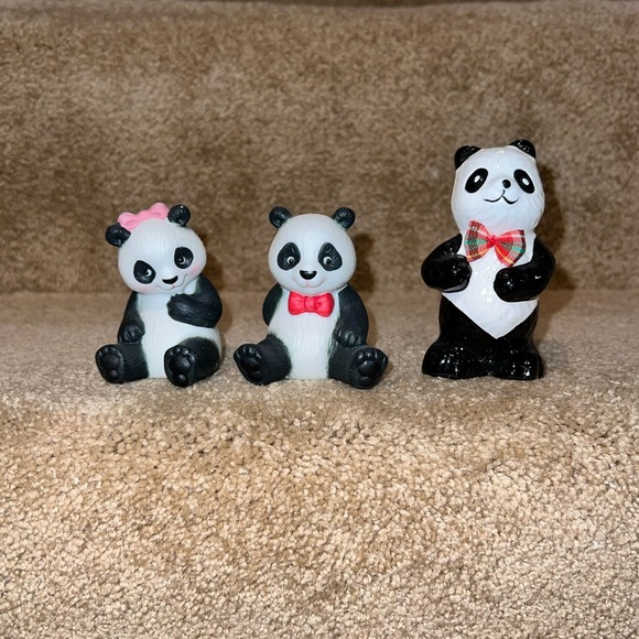 Avon | Other | 99 Avon Source Fine Collectibles 3 Panda Bear Figurines ...